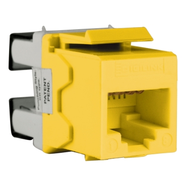 DC6KYSTUYL - Category 6, UTP Keystone, Modular Jack, Yellow | Schneider ...