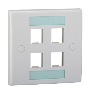 DCBRWPN4PSWT_WE - Face plate- Quad Port Rectangle 86x147mm | Schneider ...