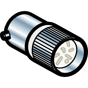 DL1CJUS0241 - LED bulb with BA9s base, Harminy XB4, white, 24V AC/DC ...