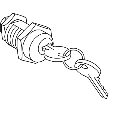 41950-A - Keylock, EasyPact EXE, 2 keylocks, 1 flat key, assembled ...