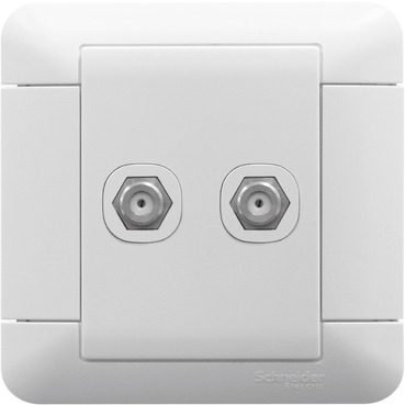 E8132TVF_WE - 2 Gang Cable TVF Connector | Schneider Electric Malaysia