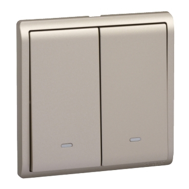 E8232L2F_WG_G2 - 2 way switch, Pieno, 16AX, 250V, 2 gang, with ...