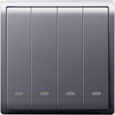E8234L1F_LS - 10AX 250V 4 Gang 1 Way Switch with Fluorescent Locator ...