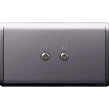 E82T32SCV_LS - 2 Gang TV/FM SCV Socket, Lavendar Silver | Schneider ...