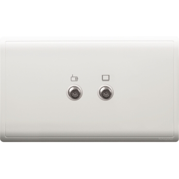 E82T32SCV_WE - 2 Gang TV/FM SCV Socket, White | Schneider Electric ...