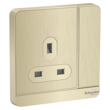 E8315N_GH_G12 - AvatarOn, switched socket, 3P, 13 A, 250 V, LED, Metal ...