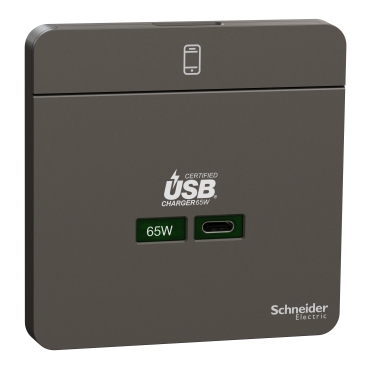 E831USB65_DG - USB Charger, AvatarOn, Type C, 65 W, Dark grey ...