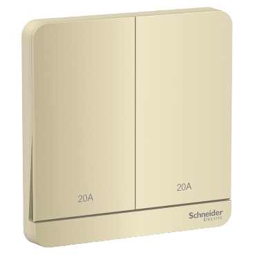 E8332D20N_WG_C5 - AvatarOn -LED on indicator- 2 gang 20A Double pole ...