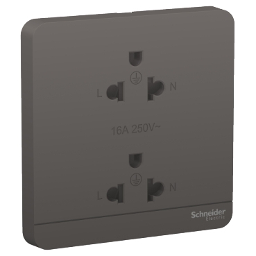 E83426UES2_DG_G19 - AvatarOn, socket-outlet, 16A, 2 x 2P, universal ...
