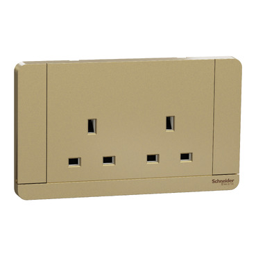 E83T25D_WG - Switched socket, AvatarOn, 13A 250V, 2 pole, 2 gang, wine ...
