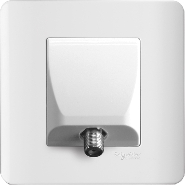E8431CATV_G19 - 1 GANG CATV OUTLET, WHITE | Schneider Electric Vietnam