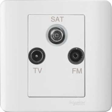E8433SMATV_WE - TV/FM/Satellite TV Socket without Looping, White ...