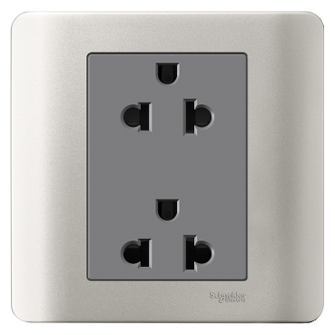E84426UES2_SA_G19 - 16A 250V double 7 pin universal socket with shutter ...
