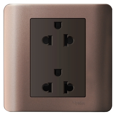 E84426UES2_SZ_G19 - 16A 250V double 6 pin universal socket with shutter ...