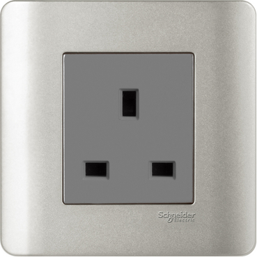 E84426_SA - 13A 1 Gang Socket, Silver Satin | Schneider Electric Singapore