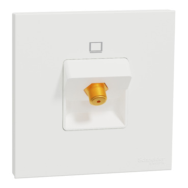 E8731TVF_WE - CATV socket, AvatarOn C, 1 gang, F connection, 45 degree ...