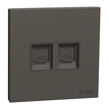 E8732RJS6_DG - Data socket, AvatarOn C, RJ45, Cat 6, 2 gang, keystone ...