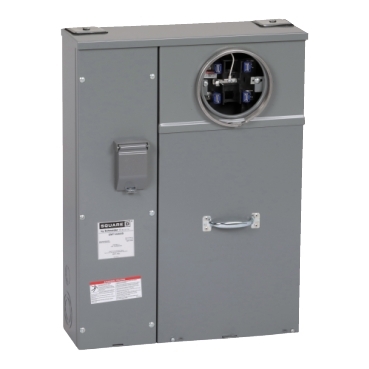 EMT1225CB - Meter socket, ringed, 1 phase, 3 wire, 225A, 5 jaws, 120 ...