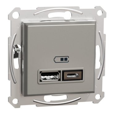 EPH2700369 - Asfora - double USB charger 2.4 A - bronze | Schneider ...