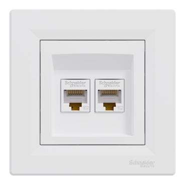 EPH4400121 - Asfora - double Data socket - RJ45 cat.5e UTP white ...