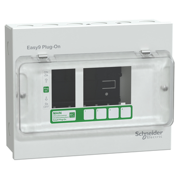 EZ9EPL104 - Plug-On Consumer, Easy9, 4 ways, 63A, transparent door, IP4X | ชไนเดอร์ อิเล็คทริค ...