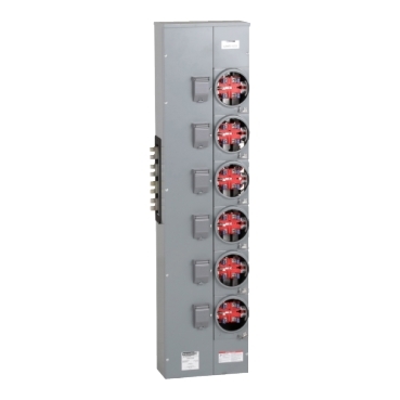 EZMR316225 - Branch unit, EZ Meter-Pak, 225A, 6 x 5 jaw sockets, 208Y ...