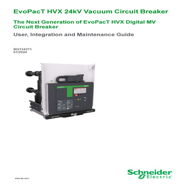 EATGUILABIECEN24S - User guide, EvoPacT HVX, circuit breaker, 24kV, IEC ...