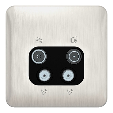 GGBL7074BSSS - Lisse - TV/FM/2xSAT - Quadplex Stainless Steel with ...