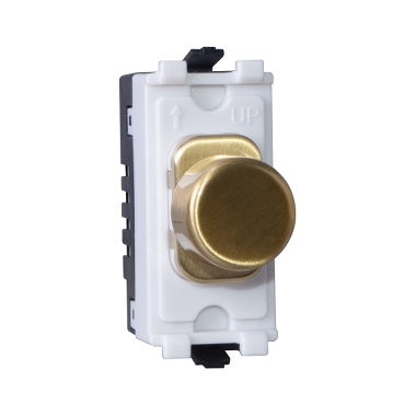 GGBLGRDIMLSB - Lisse LED rotary grid dimmer RC 100W SB | Schneider ...