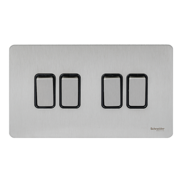 GU1442BSS - Plate switch, Ultimate Screwless flat plate, 1-pole 2-way ...
