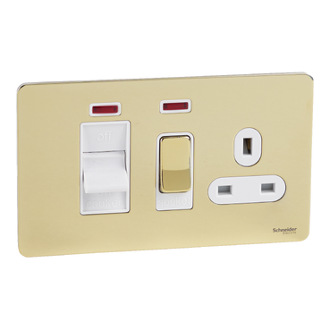 GU4401WPB - Cooker control unit, Ultimate Screwless Flat plate, 45A, 2 ...