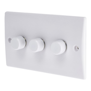 GU6032LM - "Ultimate Slimline dimmer switch 75W/VA, 3gang, 2way, LED ...