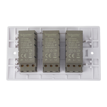 GU6032LM - "Ultimate Slimline dimmer switch 75W/VA, 3gang, 2way, LED ...