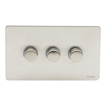 GU6432LMSS - Ultimate Screwless dimmer switch 75W/VA, 3gang, 2way, LED ...