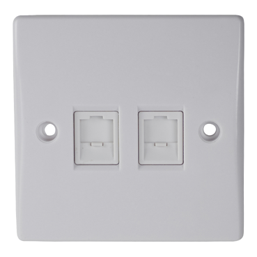 GU7072 - Ultimate - slimline twin RJ45 data socket - 2 gangs - white ...