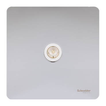 GU7410WPC - Ultimate Screwless flat plate - TV/FM socket - coaxial - 1 ...