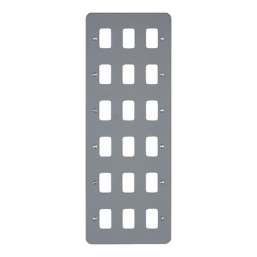 GUG18GSMC - Ultimate - metal clad plate Grid system - 18 gangs - silver ...