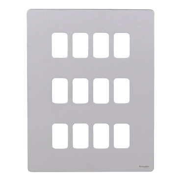 GUGS12GSS - Ultimate - screwless plate Grid system - 12 gangs - frame ...