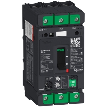 GV4PB03S - Motor circuit breaker, TeSys GV4, 3P, 3.5A, Icu 100kA ...