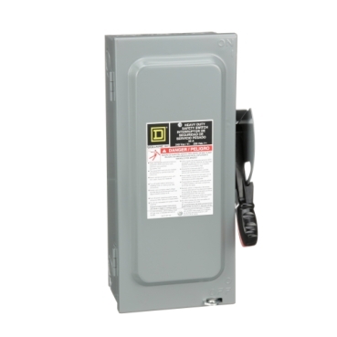 H322N - Safety switch, heavy duty, fusible, 60A, 4 wire, 3 pole, 1 ...