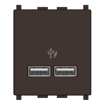IN8432USB_BZ - USB charger, ZENcelo, 2 port, 2.1A, 5V, 2 module, bronze | Schneider Electric India