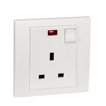 KB15N_B - 13A 250V 1 Gang Switched Socket with Neon | Schneider ...