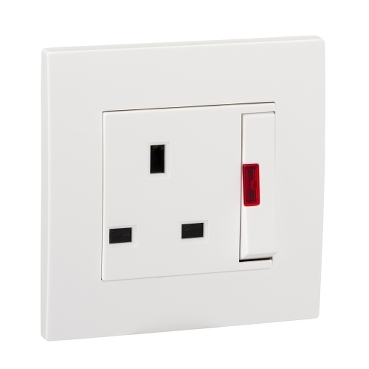 KB15N_WE_G11 - Vivace 13A 250V 1Gang Switched Socket with Neon,White ...