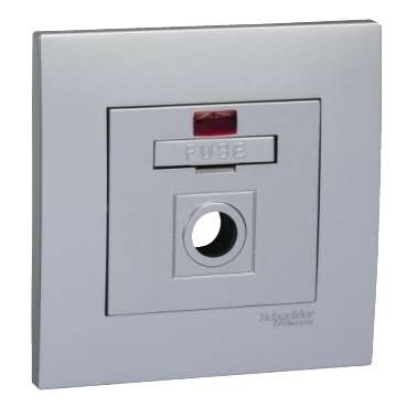 KB30NFSG_AS - 13A 250V Fused Connection with Neon, Aluminium silver ...