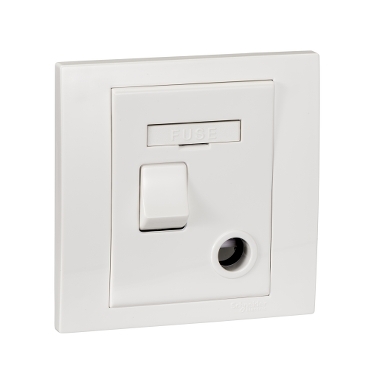 KB31DFSG WE - Switched fuse mechanism, Vivace, 13A, 250V, white ...
