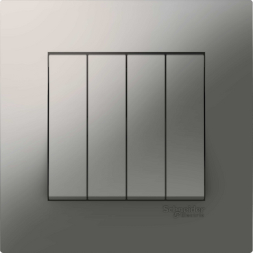 KB34S_1_AS_G11 - Vivace-one way switch 16 AX 250V-1 module -Silver ...