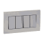 KB34_1_AS - Switch, Vivce, 250V, 16AX, 4 gang, 1 way, aluminium silver ...