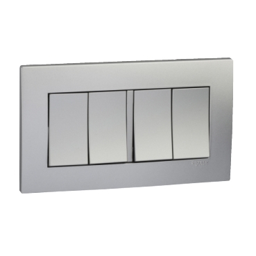 KB34_AS - Vivace 16AX 250V 4gang 2Way Switch,Aluminium Silver | ชไน ...