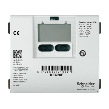KEC20F - KE Series Cooling Meter, DN25 Flanged Stainless Steel, 6 m³/h ...