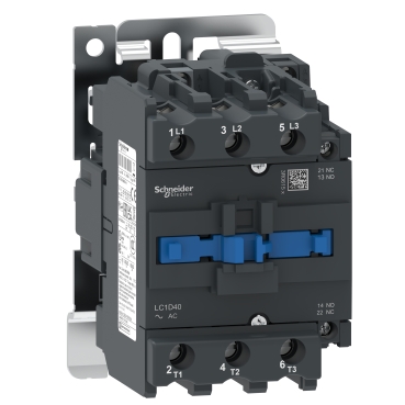 LC1D40U7M - IEC contactor, TeSys D, nonreversing, 40A, 30HP at 480VAC ...